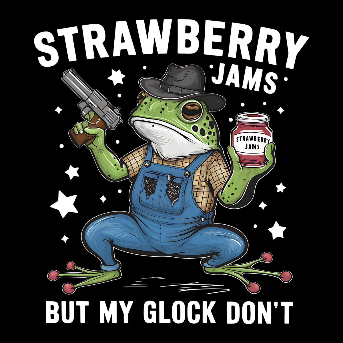 Strawberry Jams But My Glock Don't Funny Trending PNG | Inspire Uplift