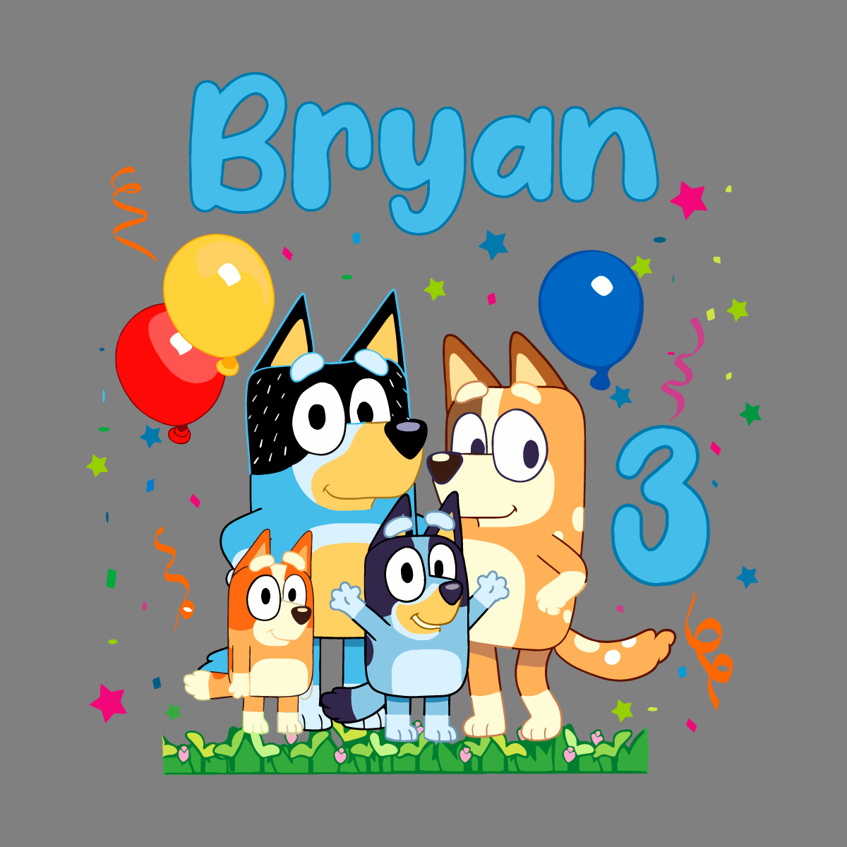 Custom Bluey Family Birthday Party SVG Digital Download File | Inspire ...