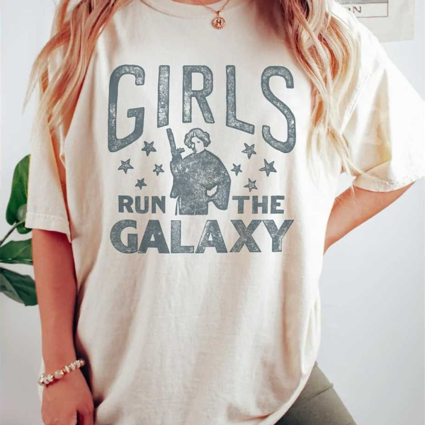Vintage Star Wars Princess Leia Girls Run The Galaxy Shirt, | Inspire ...