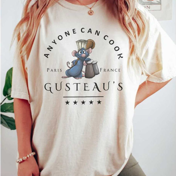 Gusteau's Anyone Can Cook Comfort Colors Shirt, Ratatouille | Inspire ...