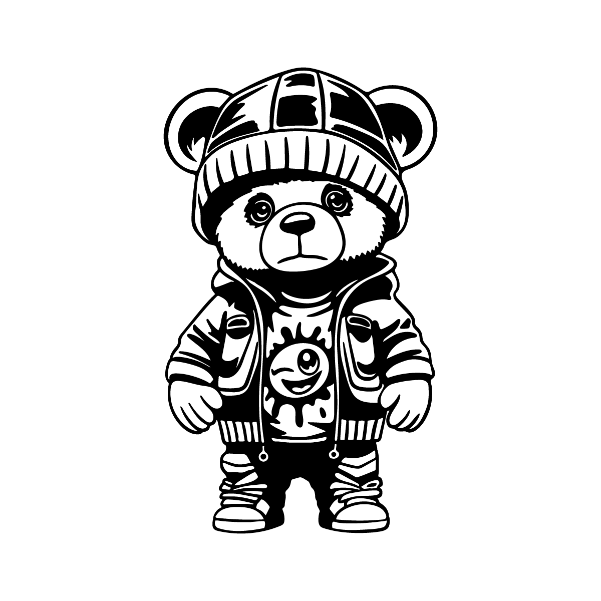 Cool Teddy Bear svg Digital Download Files | Inspire Uplift