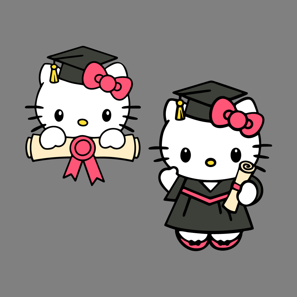 Hello Senior Kitty 2023 Graduation Season DXF, SVG, PNG File - Inspire ...