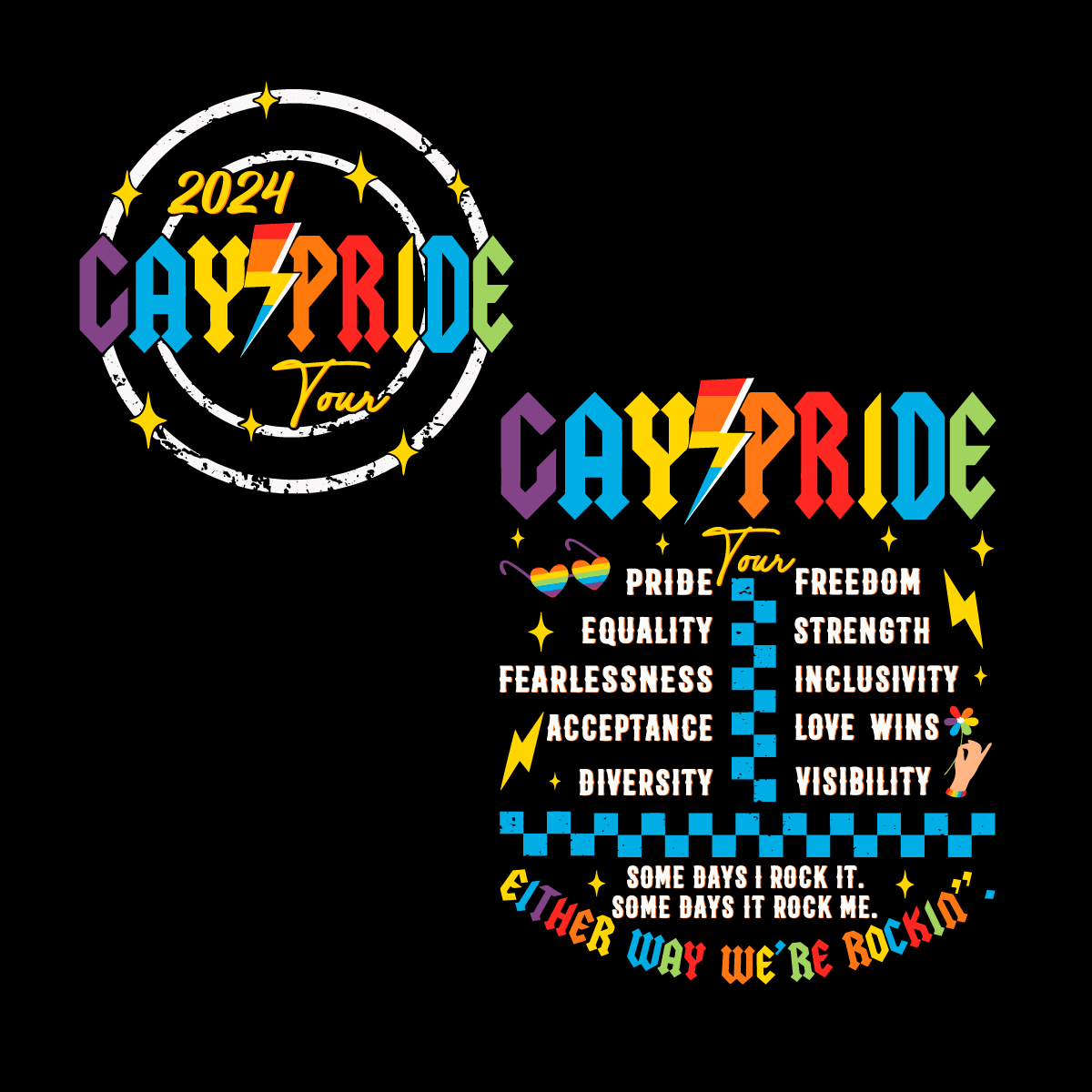 Gay Pride Tour 2024 Pride Month SVG Digital Download Files | Inspire Uplift