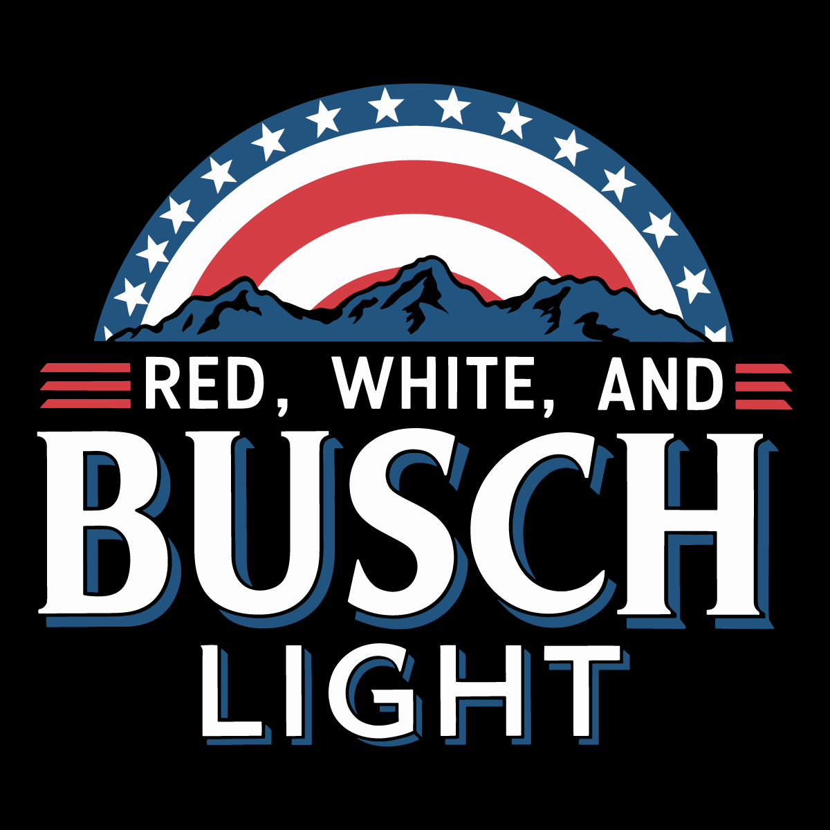 Red White And Busch Flag With Pocket Graphic SVG | Inspire Uplift