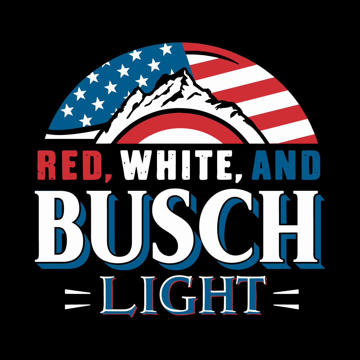 Graphic Red White And Busch Light Independence Day SVG | Inspire Uplift