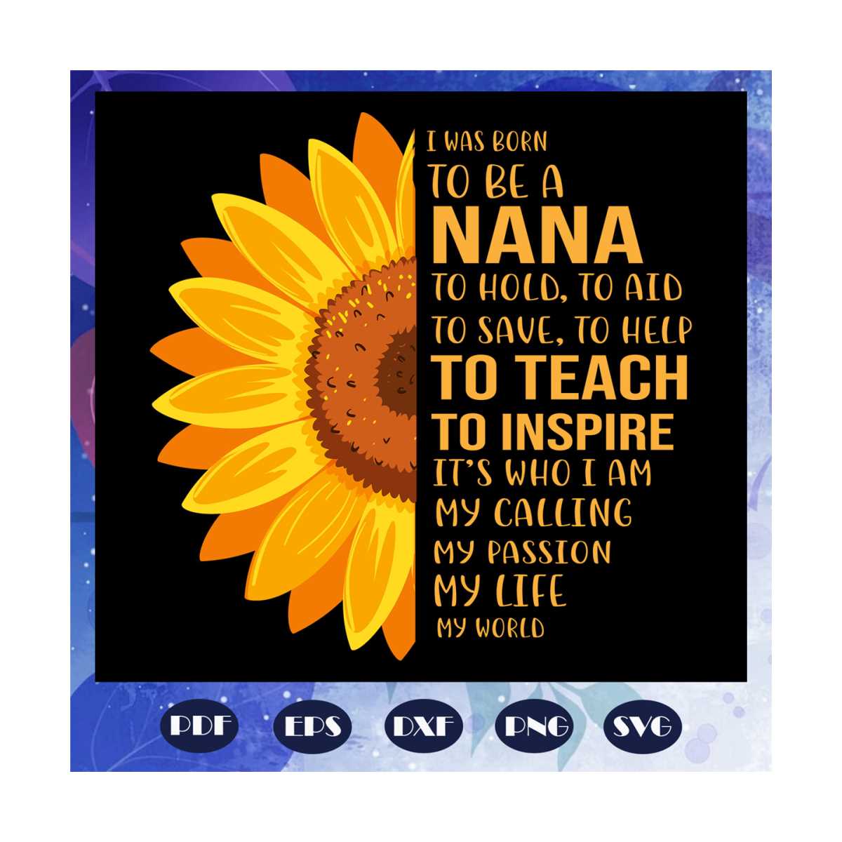 I was born to be a nana, nana svg, nana gift, nana shirt, aw | Inspire ...