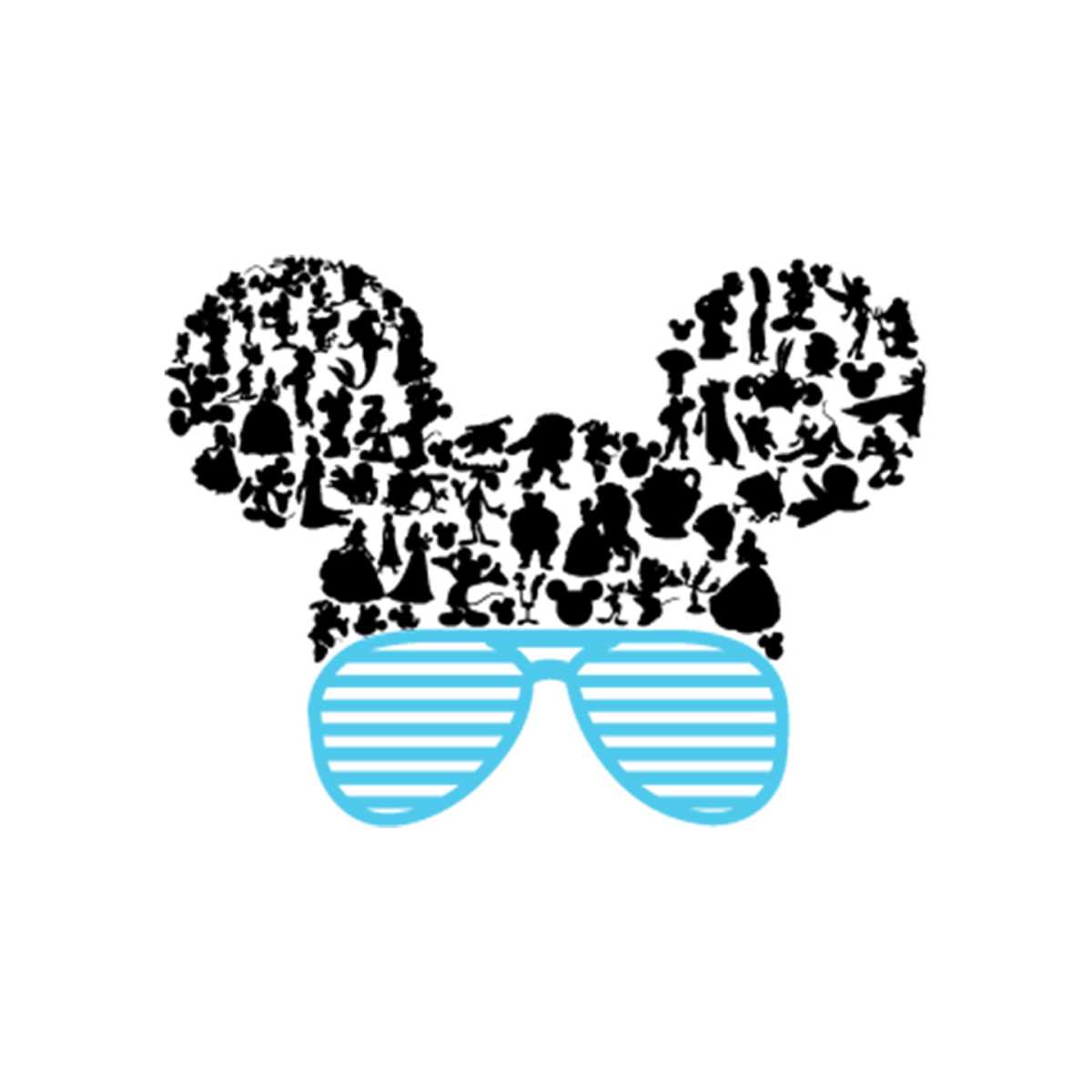 Mickey Head With Blue Glasses Svg, Disney Svg, Mickey Disney | Inspire ...