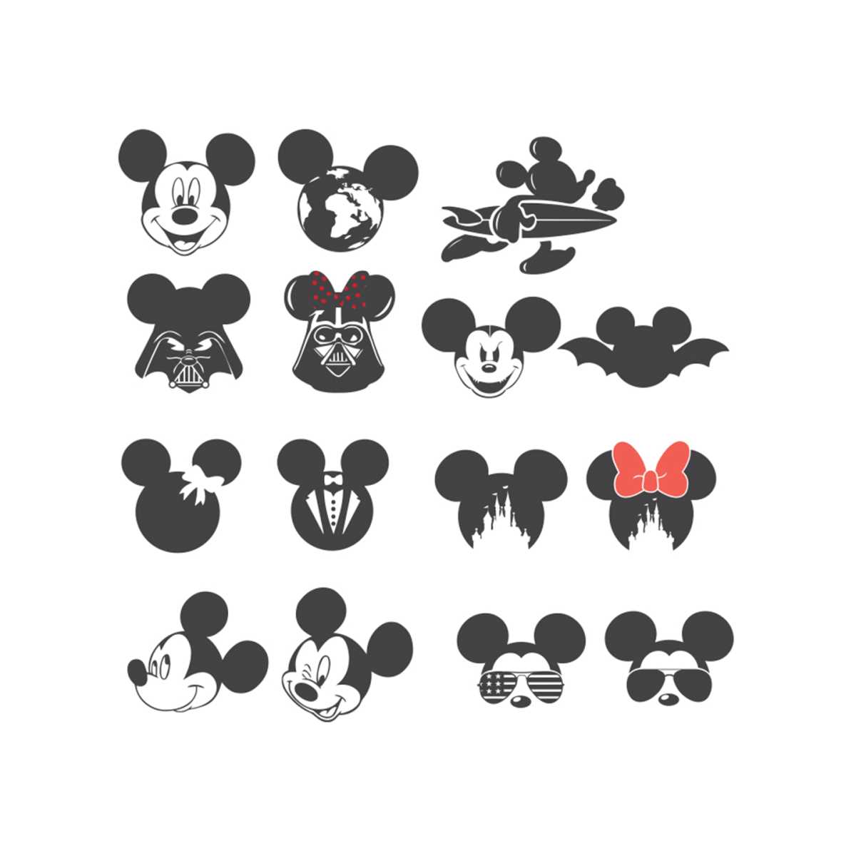 Mickey Mouse Bundle Svg, Disney Svg, Mickey Svg, Mickey Head | Inspire ...