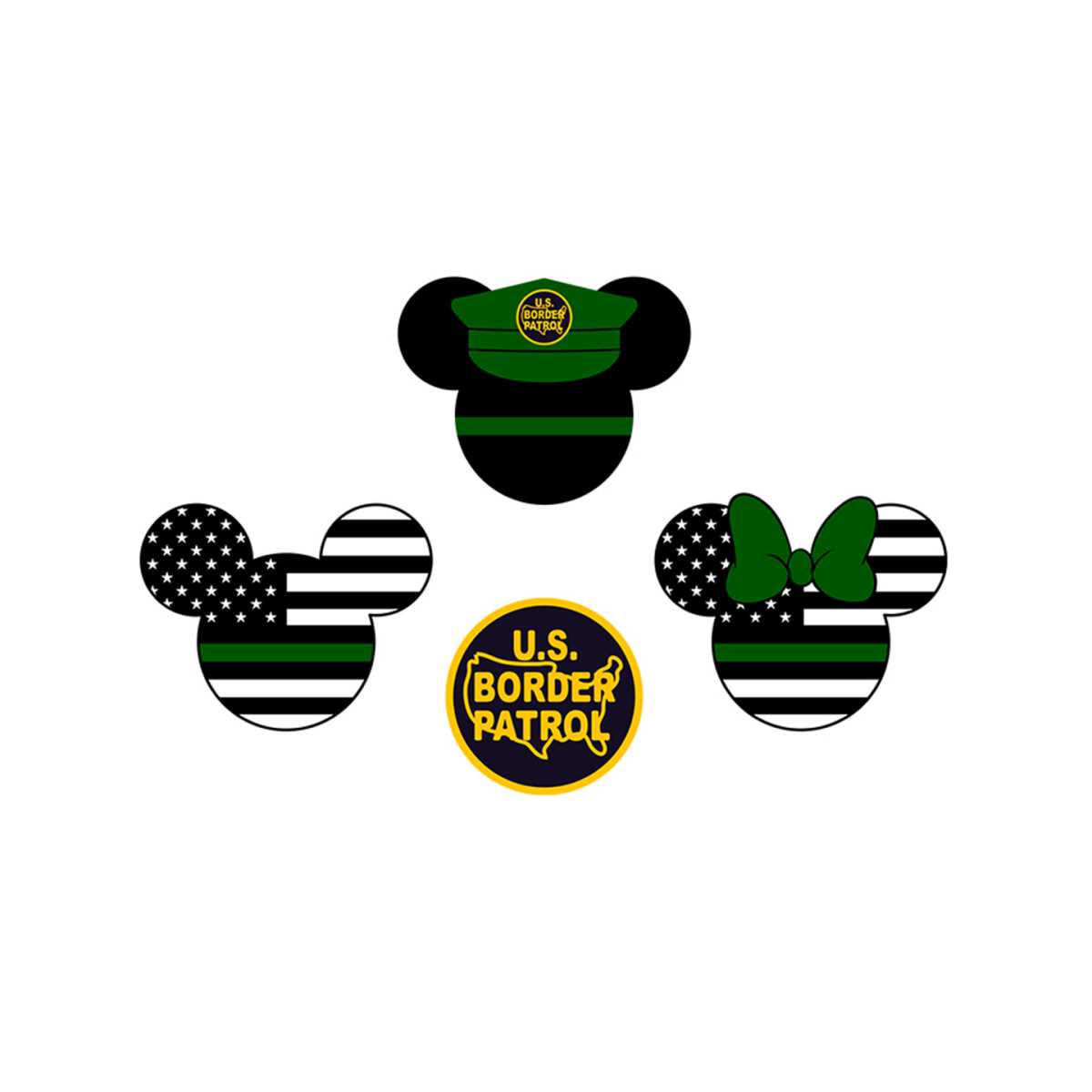 Border Patrol Mickey Svg Bundle, Disney Svg, Patrick Svg, Bo | Inspire ...