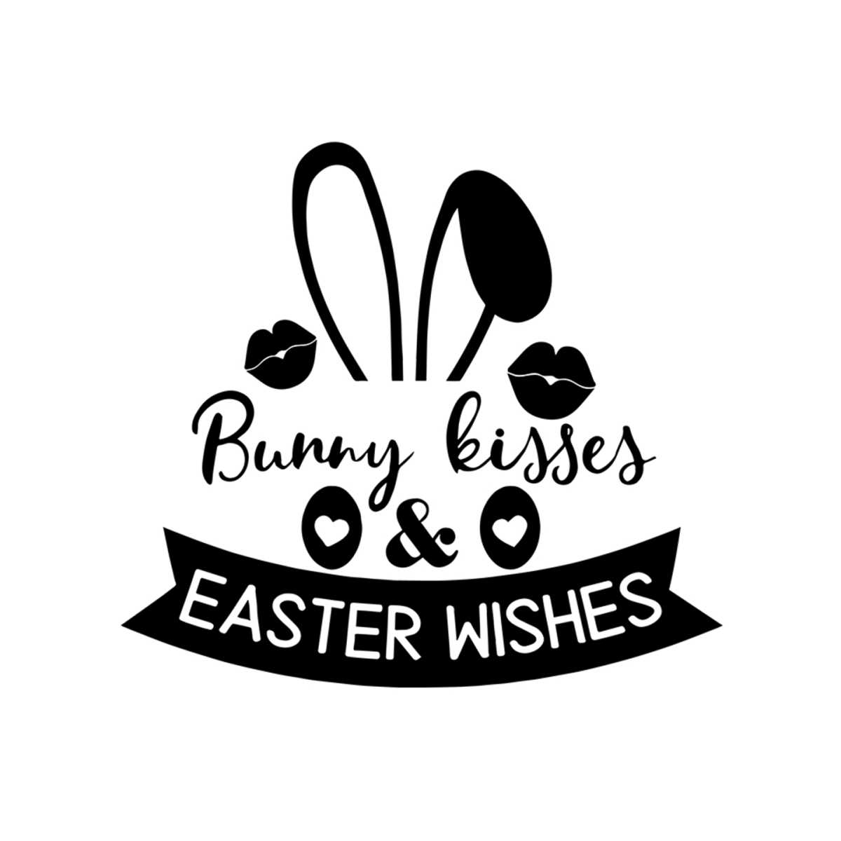 Bunny kisses & Easter wishes svg, Bunny SVG, Easter SVG For | Inspire ...