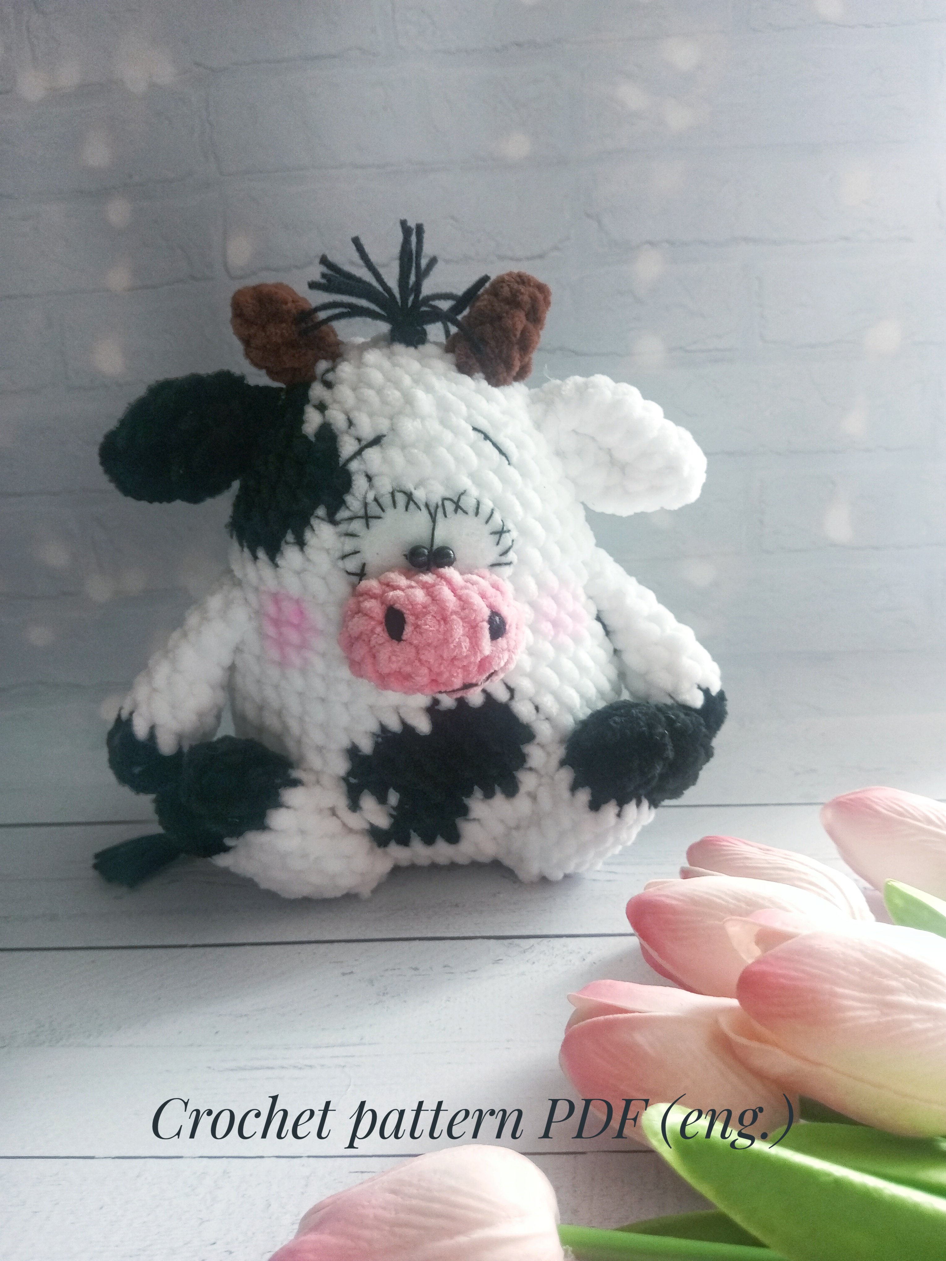 Cow crochet pattern in English in PDF | Inspire Uplift