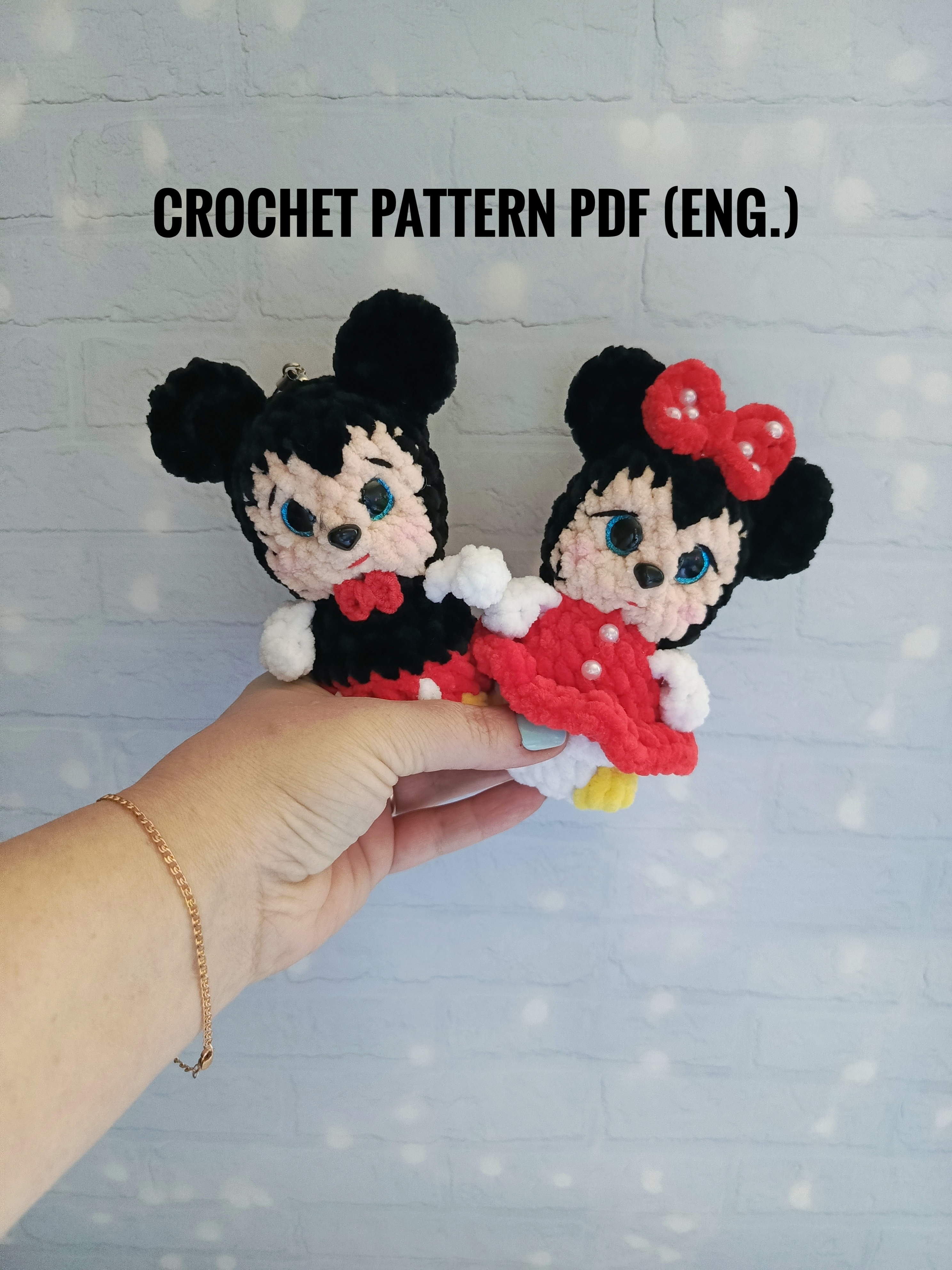 Mickey Mouse & Minnie Mouse Amigurumi Crochet Pattern (PDF) | Inspire ...