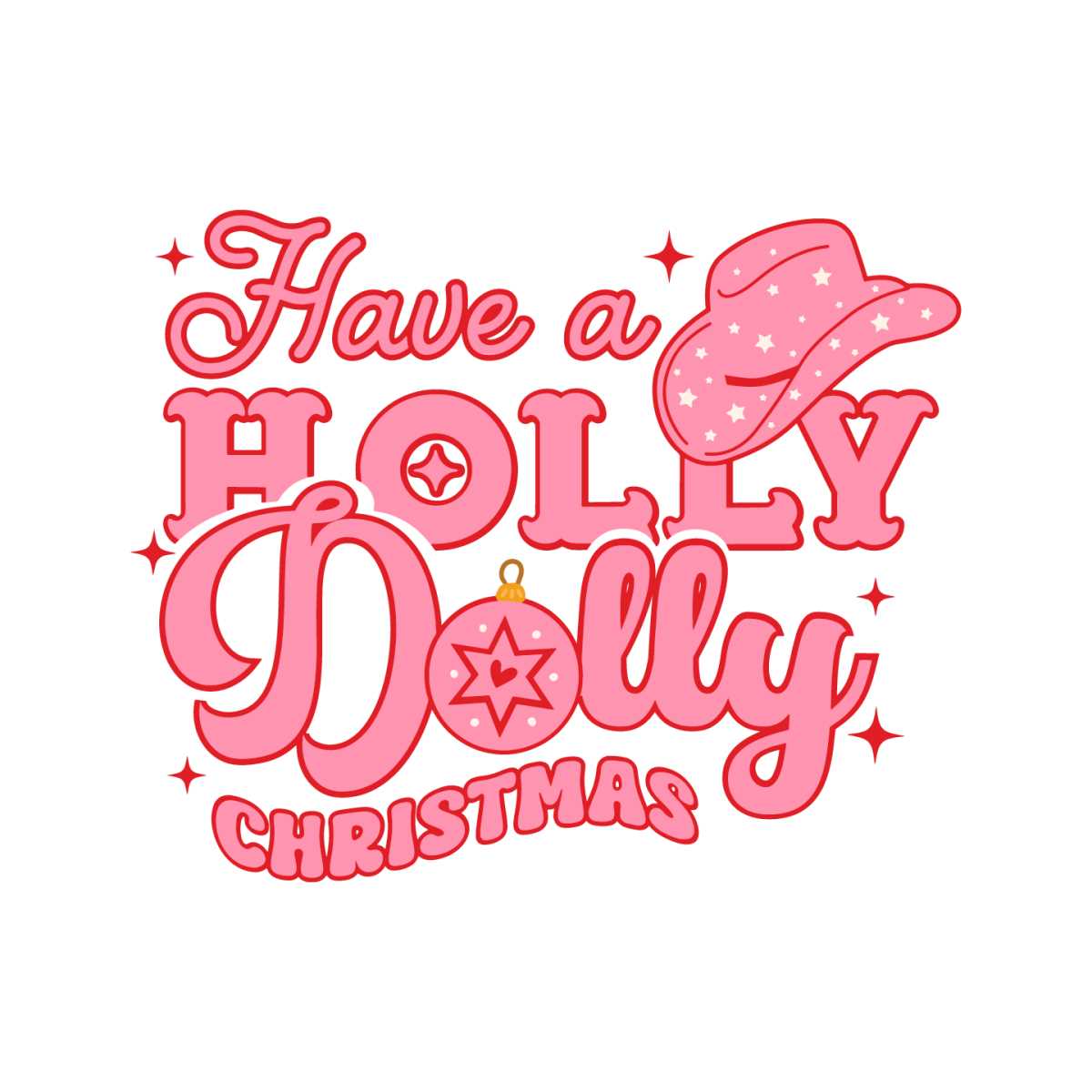Have A Holly Dolly Christmas Cowgirl SVG | Inspire Uplift