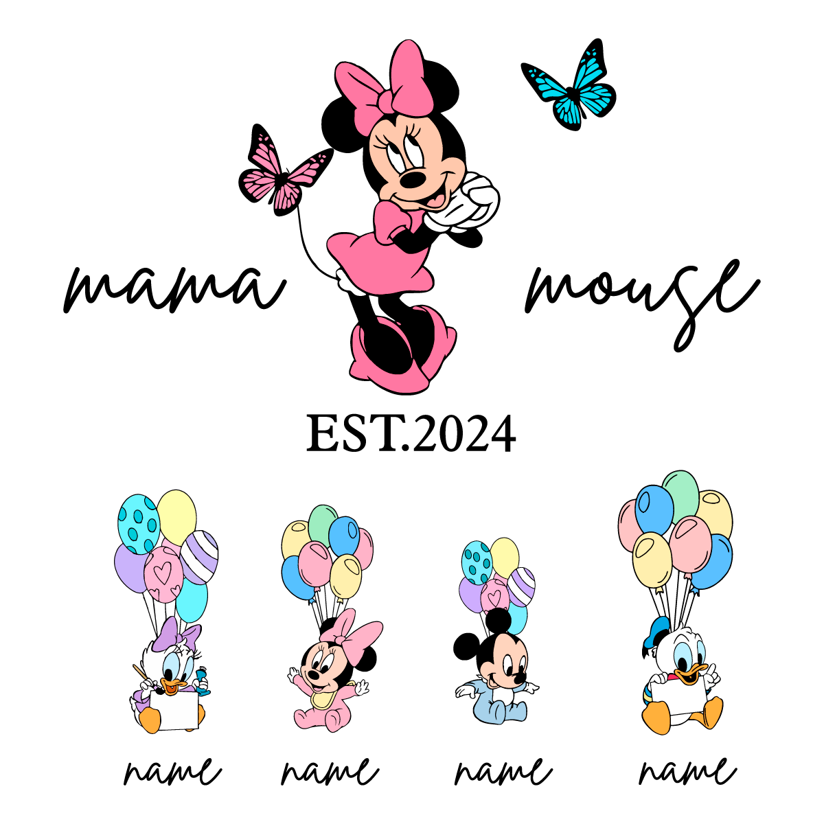 Personalized Mama Mouse Est 2024 SVG Digital Download Files | Inspire ...