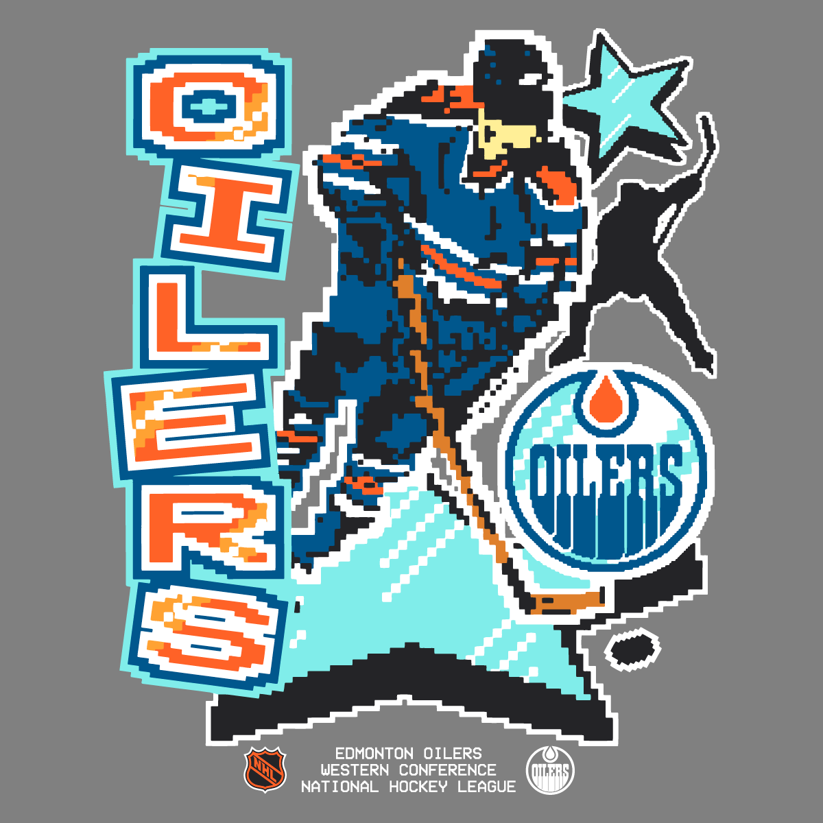 Edmonton Oilers Player Hockey Retro Svg Digital Download | Inspire Uplift