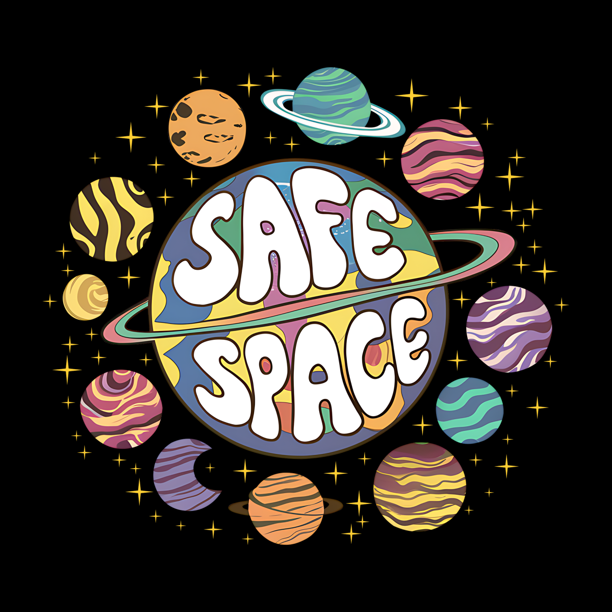 Safe Space Pride Month Png Digital Download | Inspire Uplift