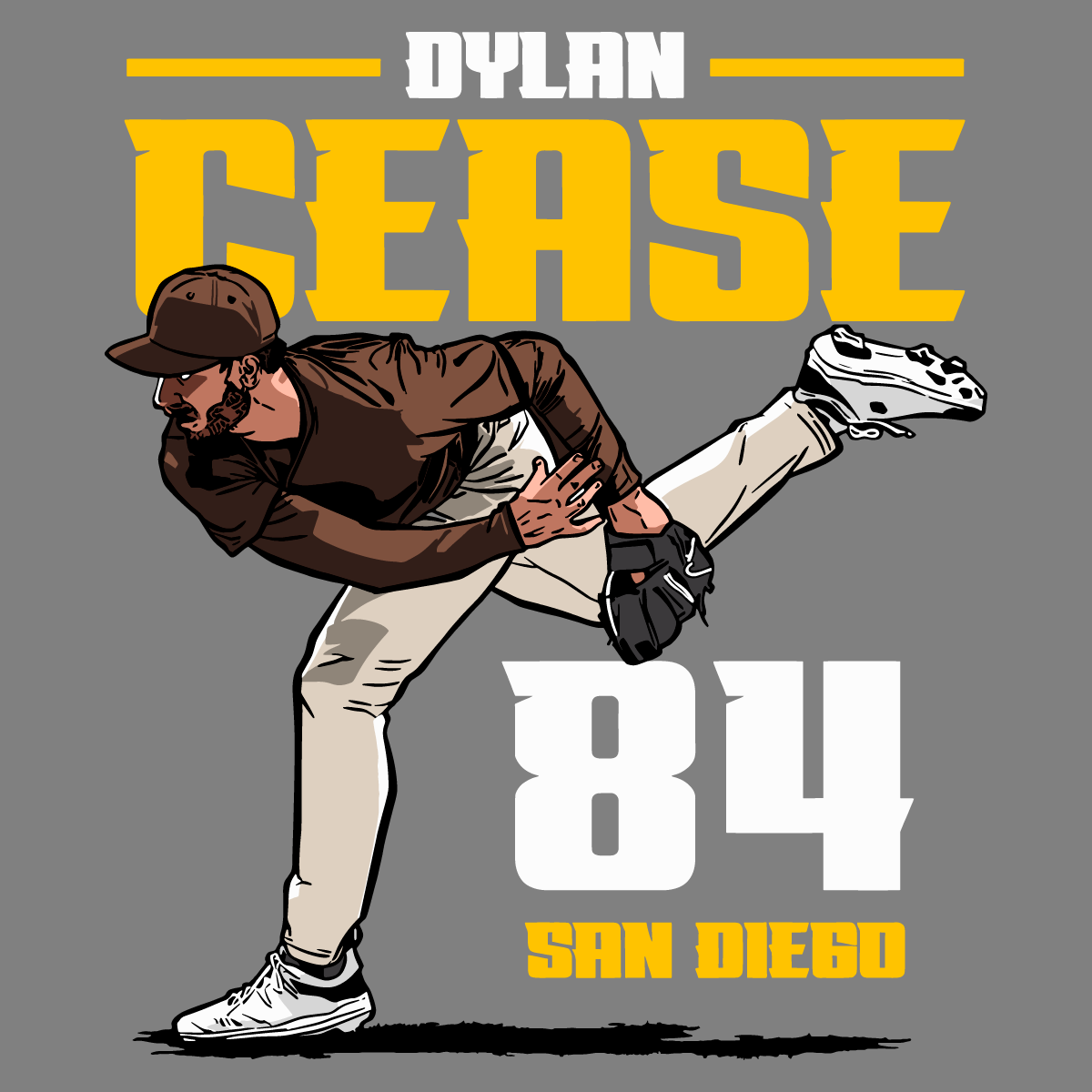Dylan Cease San Diego Padres Player Svg Digital Download | Inspire Uplift