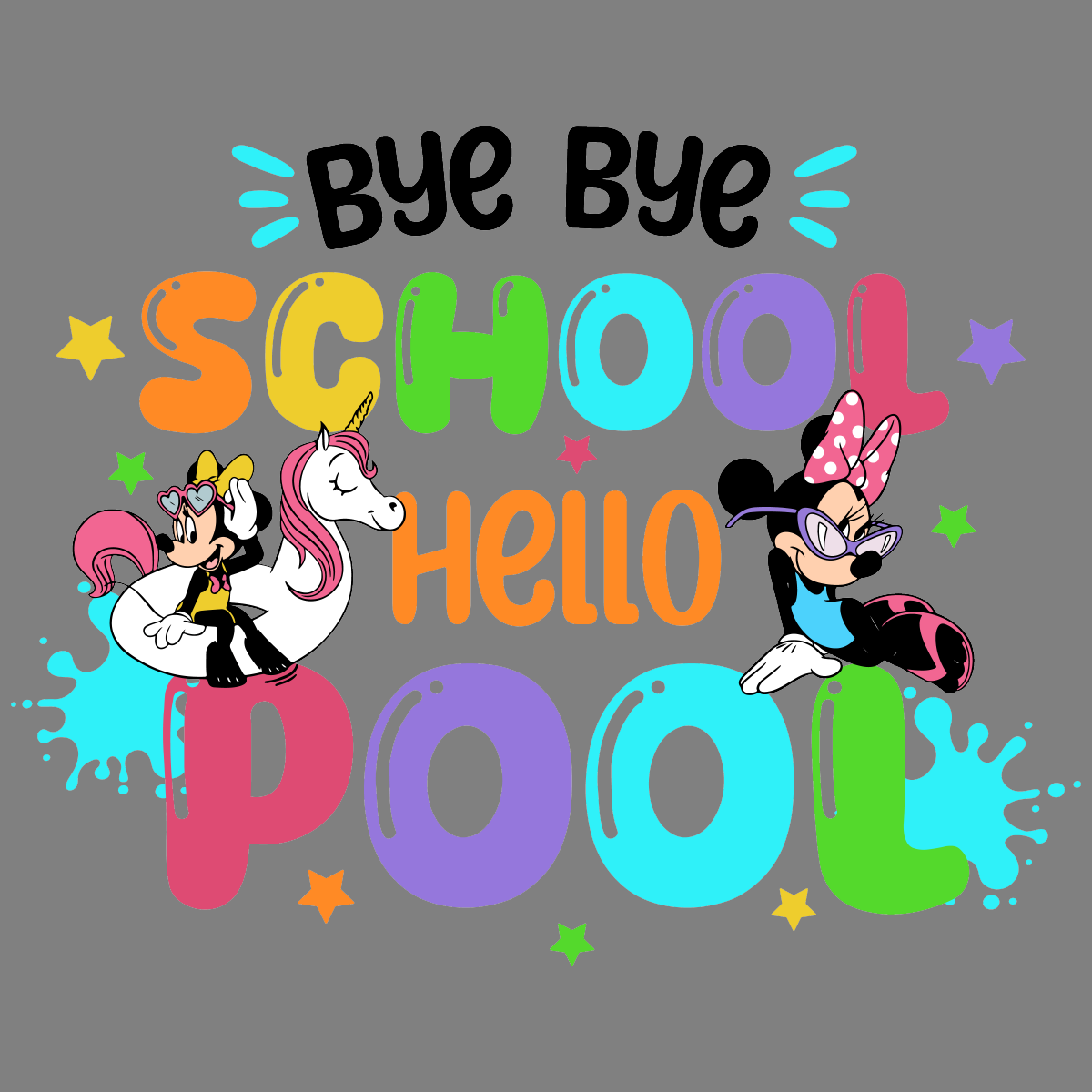 Disney Bye Bye School Hello Pool PNG Digital Download Files | Inspire ...