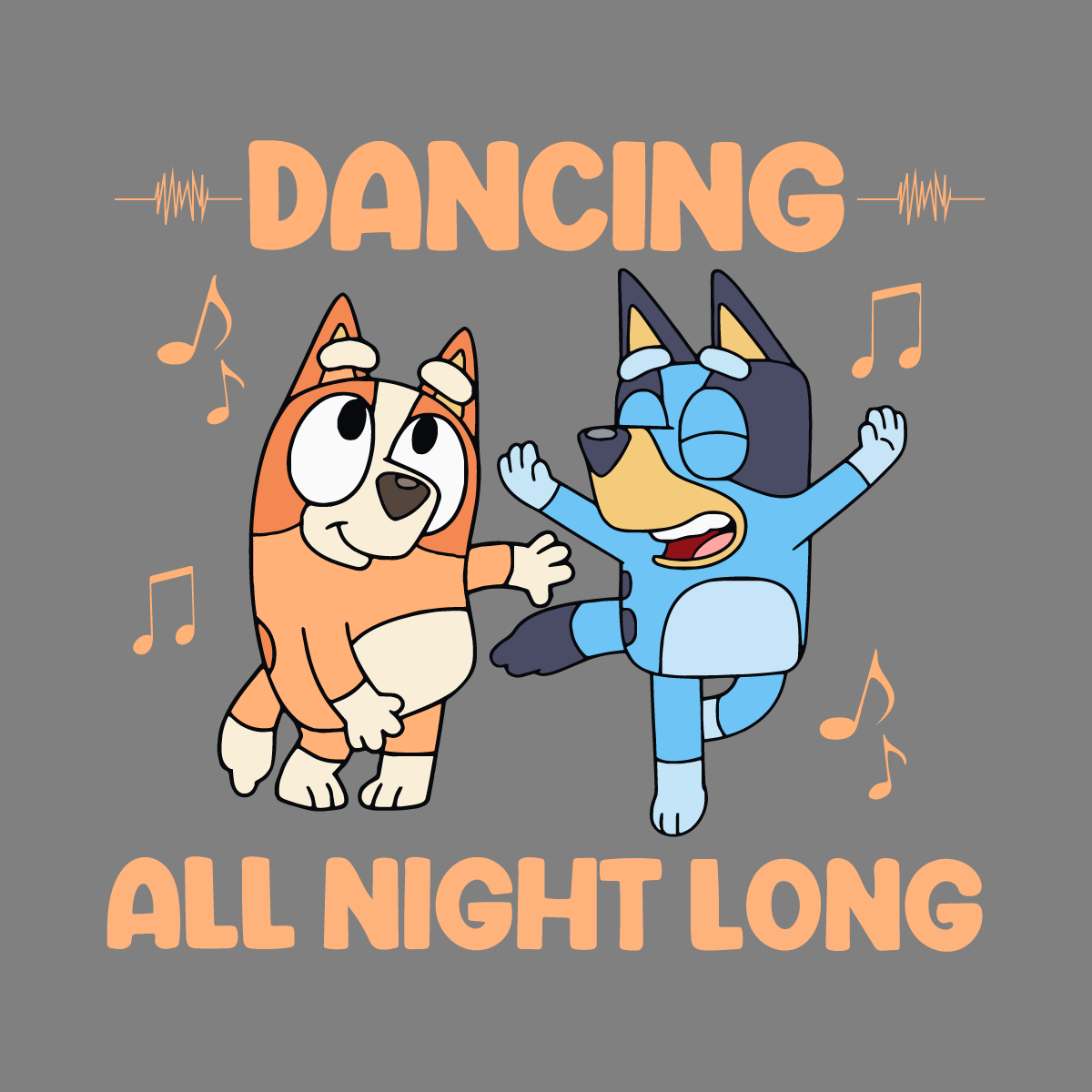 Bluey Bingo Dancing All Night Long SVG Digital Download File | Inspire ...