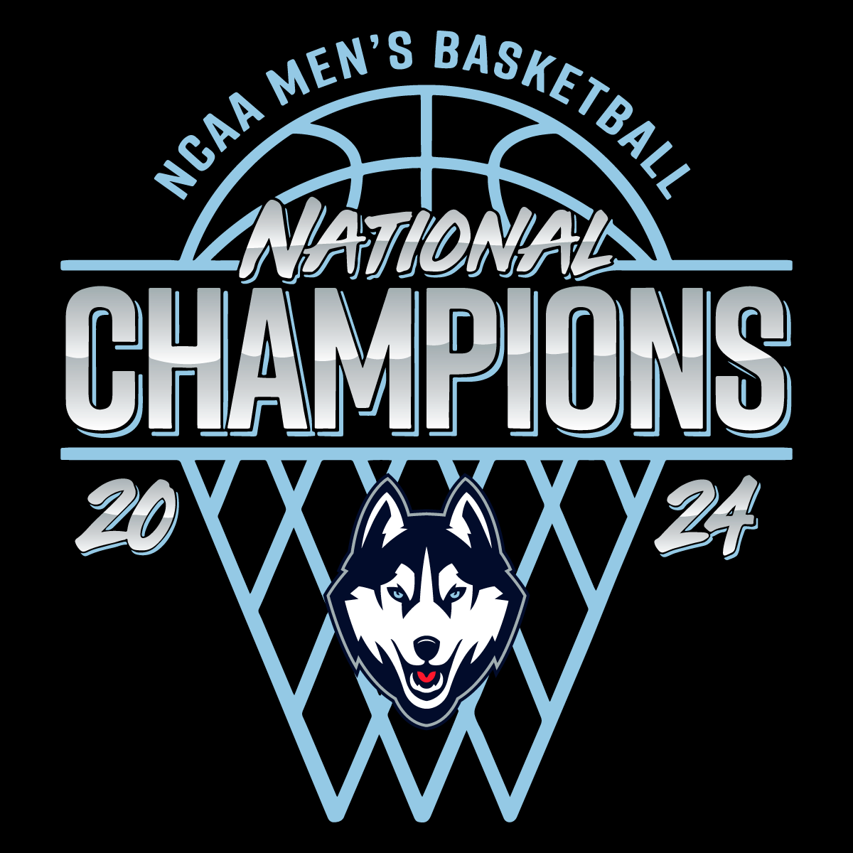 NCAA UConn MBB 2024 National Champions Basketball Svg | Inspire Uplift