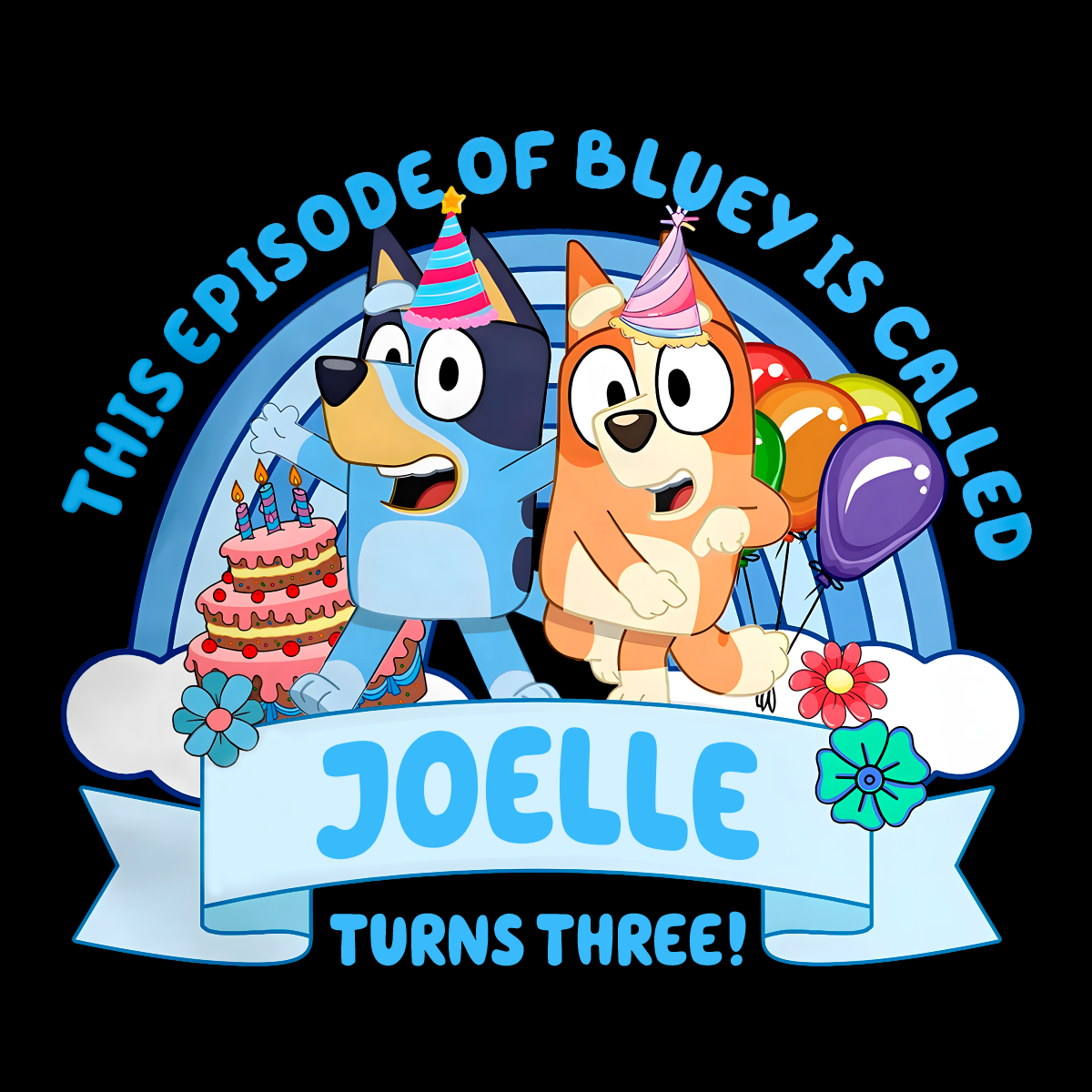 This Episode Of Bluey Is Called Birthday Turns Three PNG | Inspire Uplift