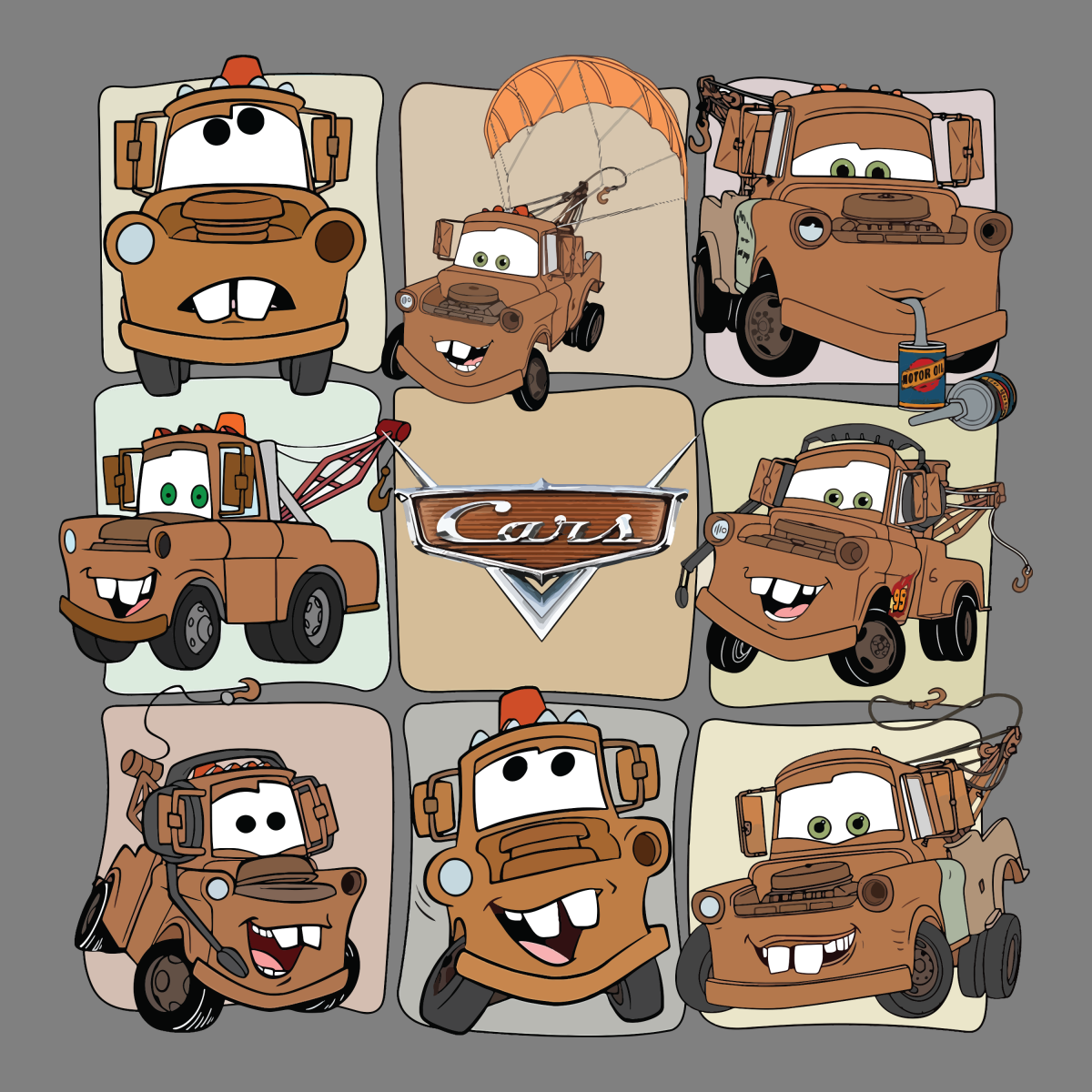 Disney Pixar Cars Tow Mater PNG Digital Download Files | Inspire Uplift