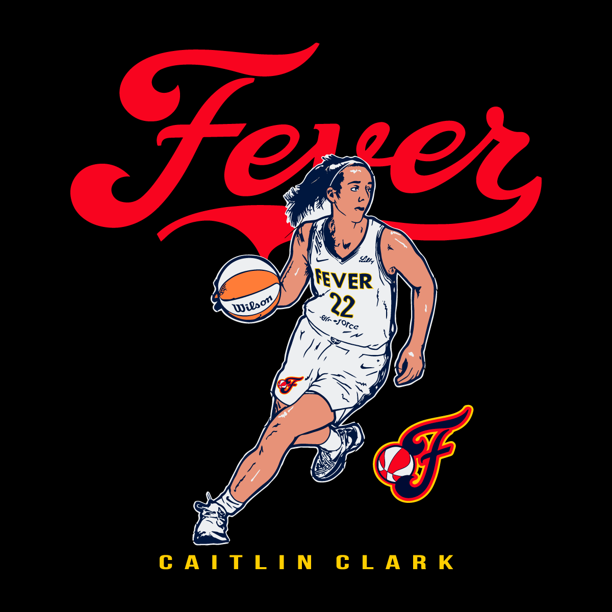 Caitlin Clark Indiana Fever Basketball SVG | Inspire Uplift