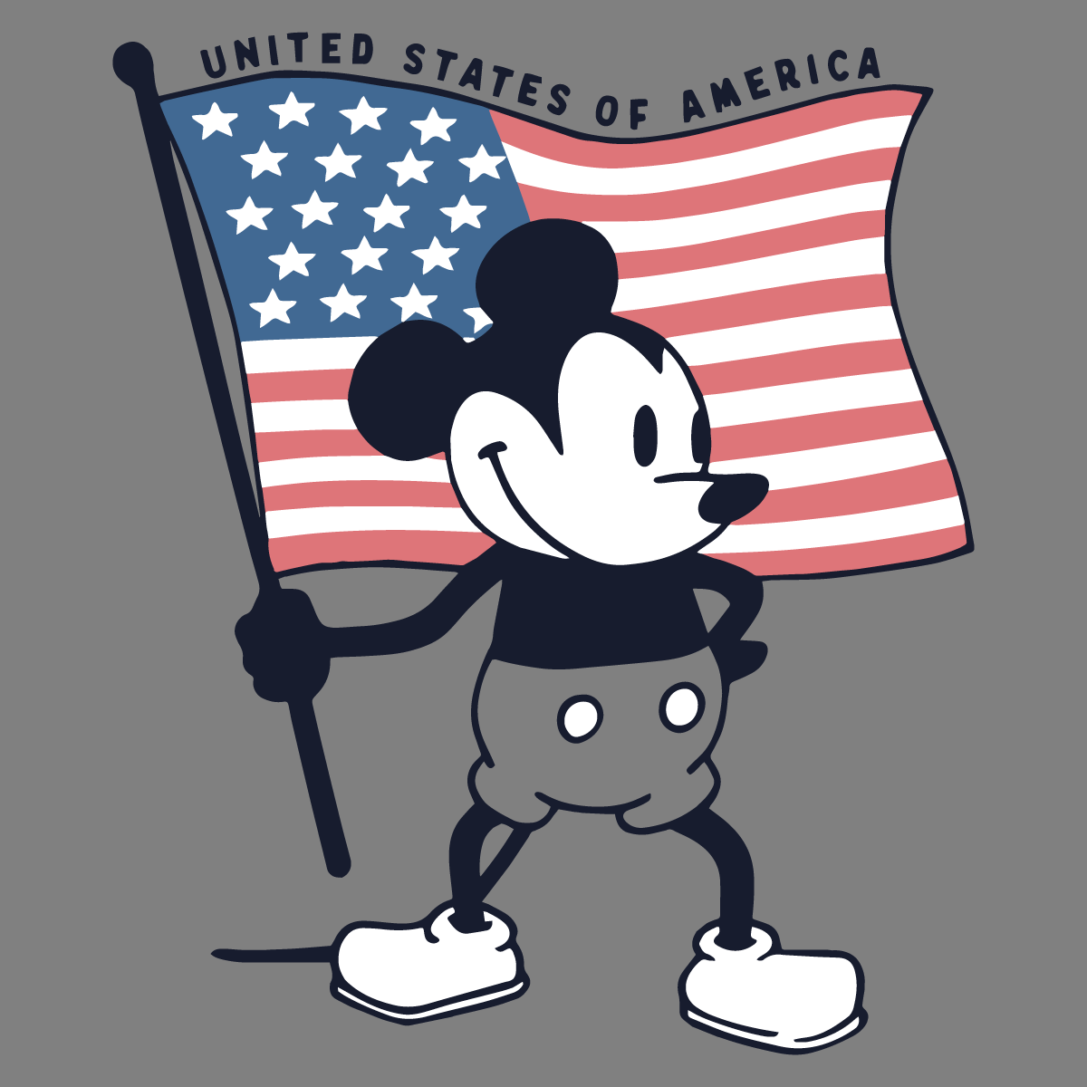 Mickey Mouse United States Of America Flag SVG | Inspire Uplift