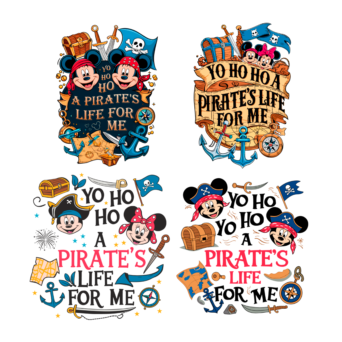 Yo Ho Ho A Pirates Life For Me SVG PNG Bundle | Inspire Uplift