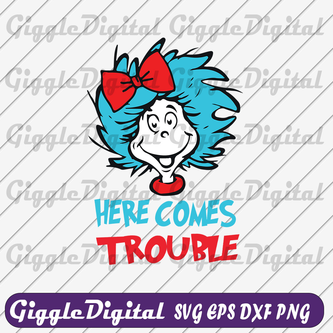 Little miss thing one, Dr Seuss Svg, Dr. Seuss Cat In The Ha | Inspire ...