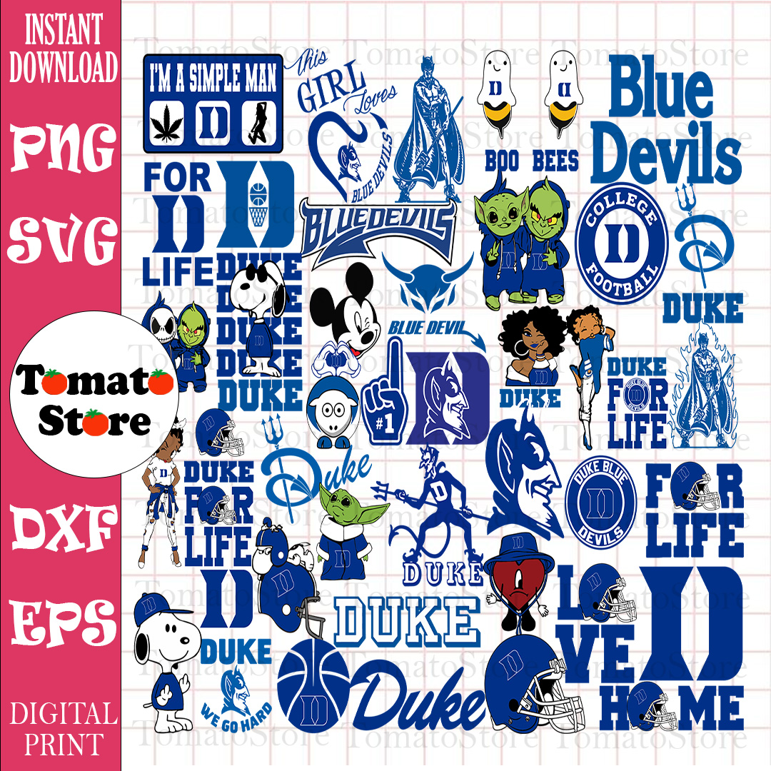 Duke Bluedevil Bundle Svg, Sport Svg, Duke Bluedevil Svg, Du | Inspire ...
