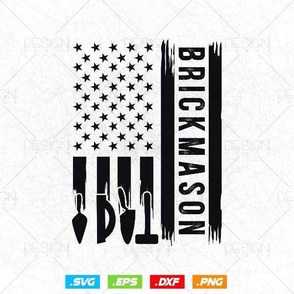 Bricklayer American Flag Brick Mason Life Masonry Svg Png, C | Inspire ...