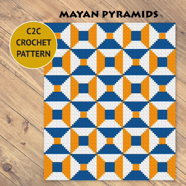 Mayan Pyramids c2c Crochet Blanket Pattern | PDF | Digital | Inspire Uplift
