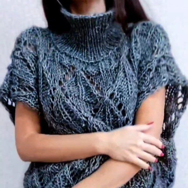 Handmade Vest Women knitted hand Sweater frome soft yarn | Inspire Uplift