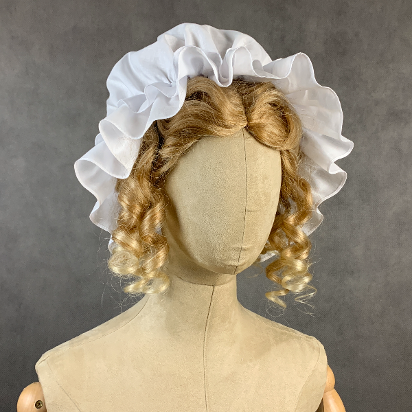 Historical cap with ruffles | Inspire Uplift