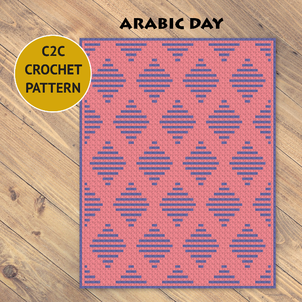 Crochet Pattern Arabian Day c2c Crochet Blanket Graph | PDF - Inspire ...