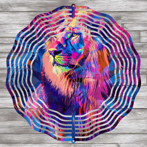 Lion Wind Spinner, Tropical Wind Spinner Design, Neon Pink W | Inspire ...