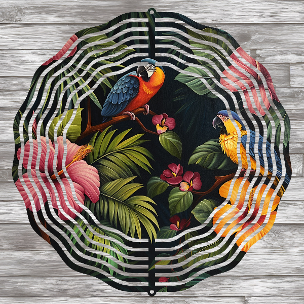 Tropical Birds Wind Spinner Design, Birds Garden Spinner, Bi | Inspire ...