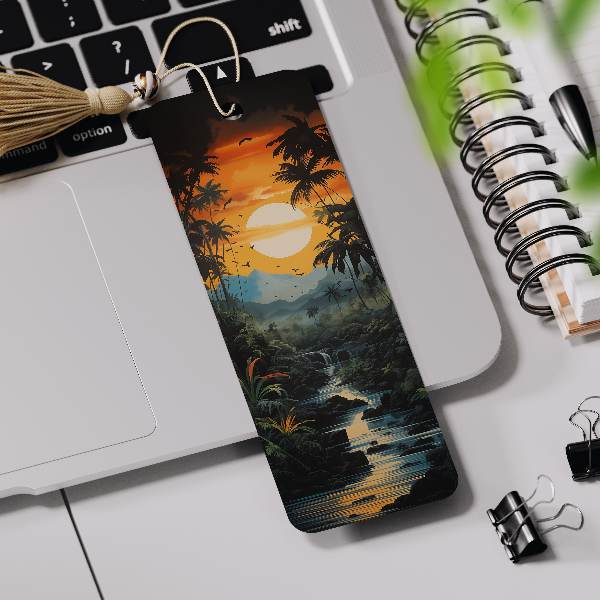 Tropical Bookmark Printable, Sunset Sublimation Design, Jung | Inspire ...