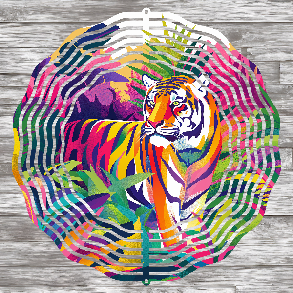 Tiger Wind Spinner Design, Tropical Garden Spinner, Colorful | Inspire ...
