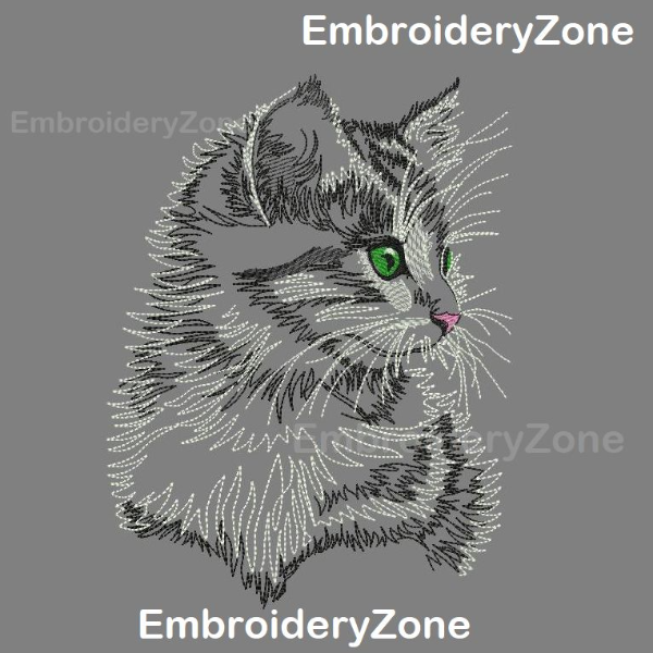 Nice cat embroidery design, cat embroidery, cat embroidery p | Inspire ...