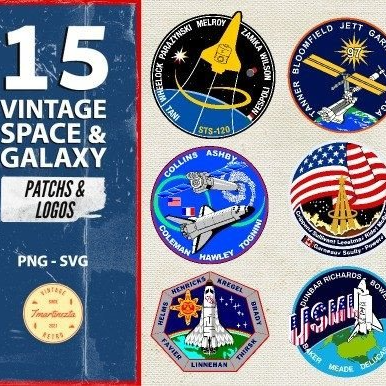 Vintage Space & Galaxy Patchs and Logos | Inspire Uplift