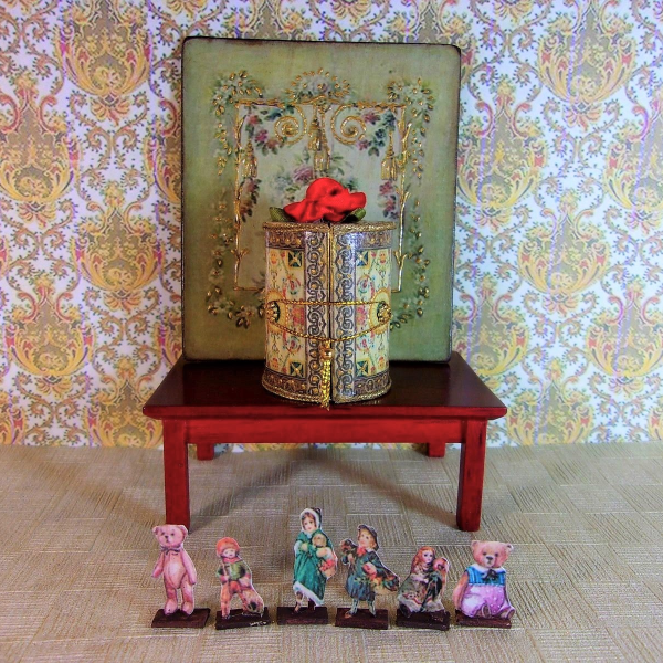 Vintage theater-box with dolls. Puppet show.1:12 scale. | Inspire Uplift