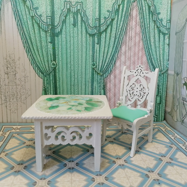 Table , chair. Puppet miniature.1:12 scale. | Inspire Uplift