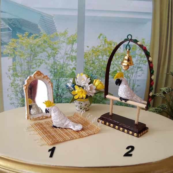 Cockatoo parrot for dollhouse.1:12 scale. | Inspire Uplift