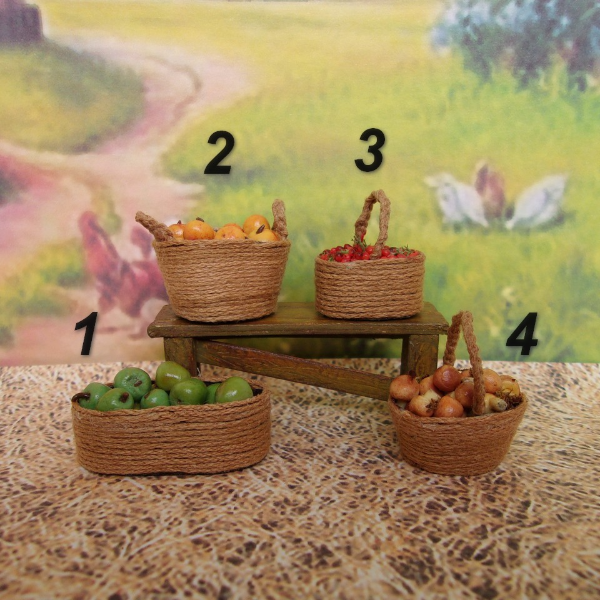 Miniature baskets with vegetables and fruits.1:12 scale. | Inspire Uplift