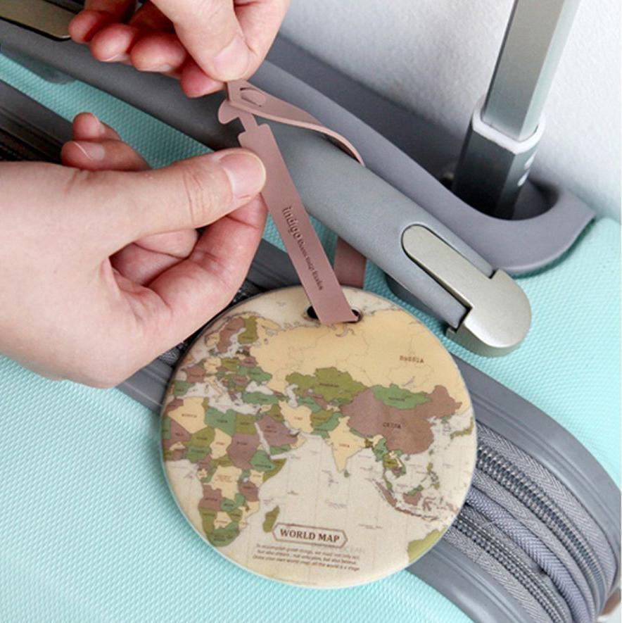 Map Of The World Luggage Tag - Inspire Uplift