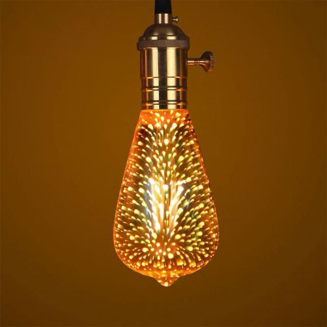 Magical Glimmering Galaxy 3D Infinity Fireworks Light Bulb - Inspire Uplift