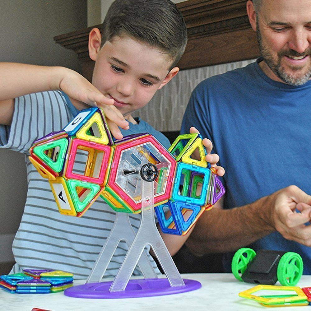 Magnetic Building Blocks For Kids (111 Pieces) - Inspire Uplift