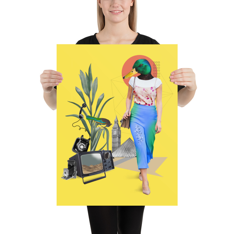 Duck Collage Poster | Inspire Uplift